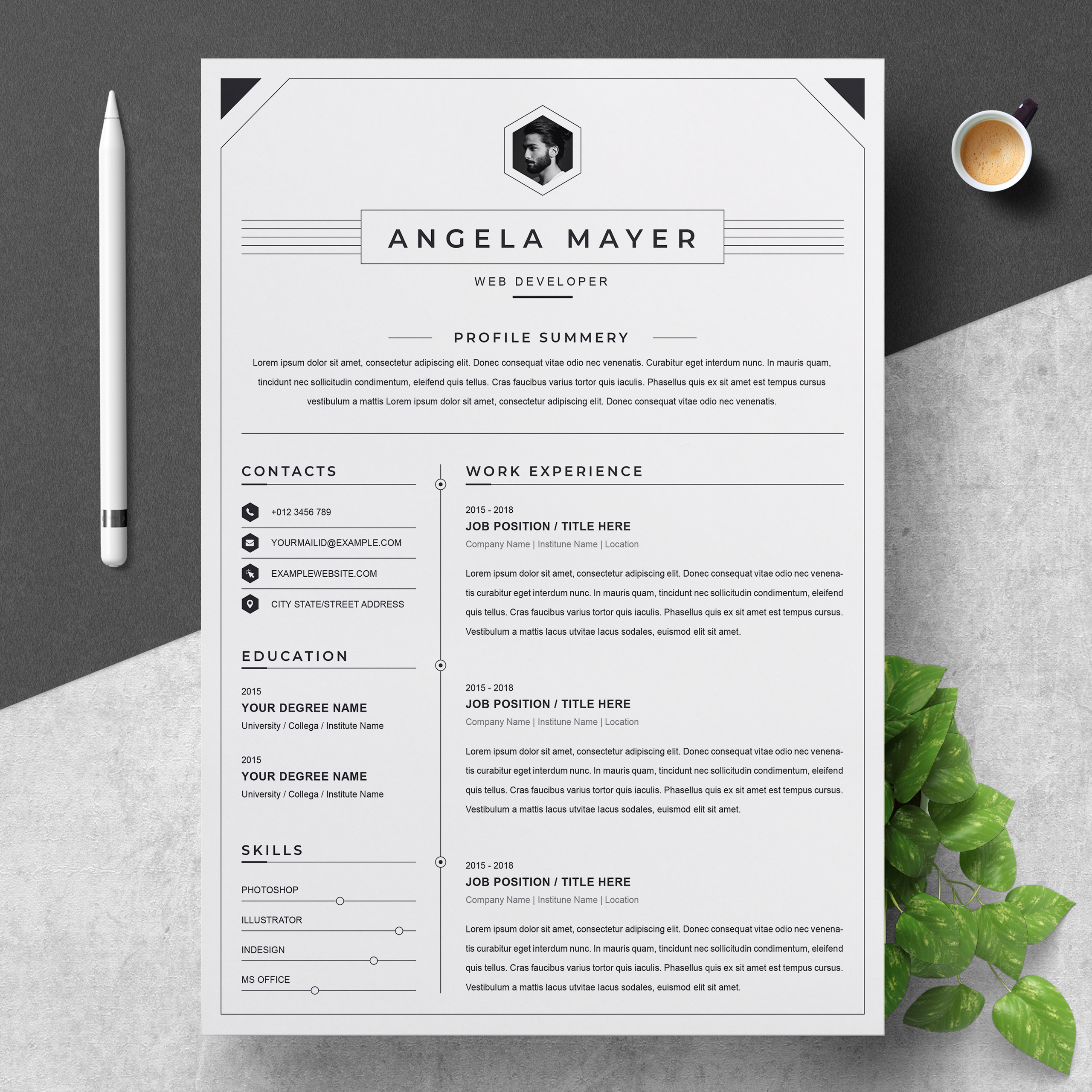 Angela Resume Template #80550