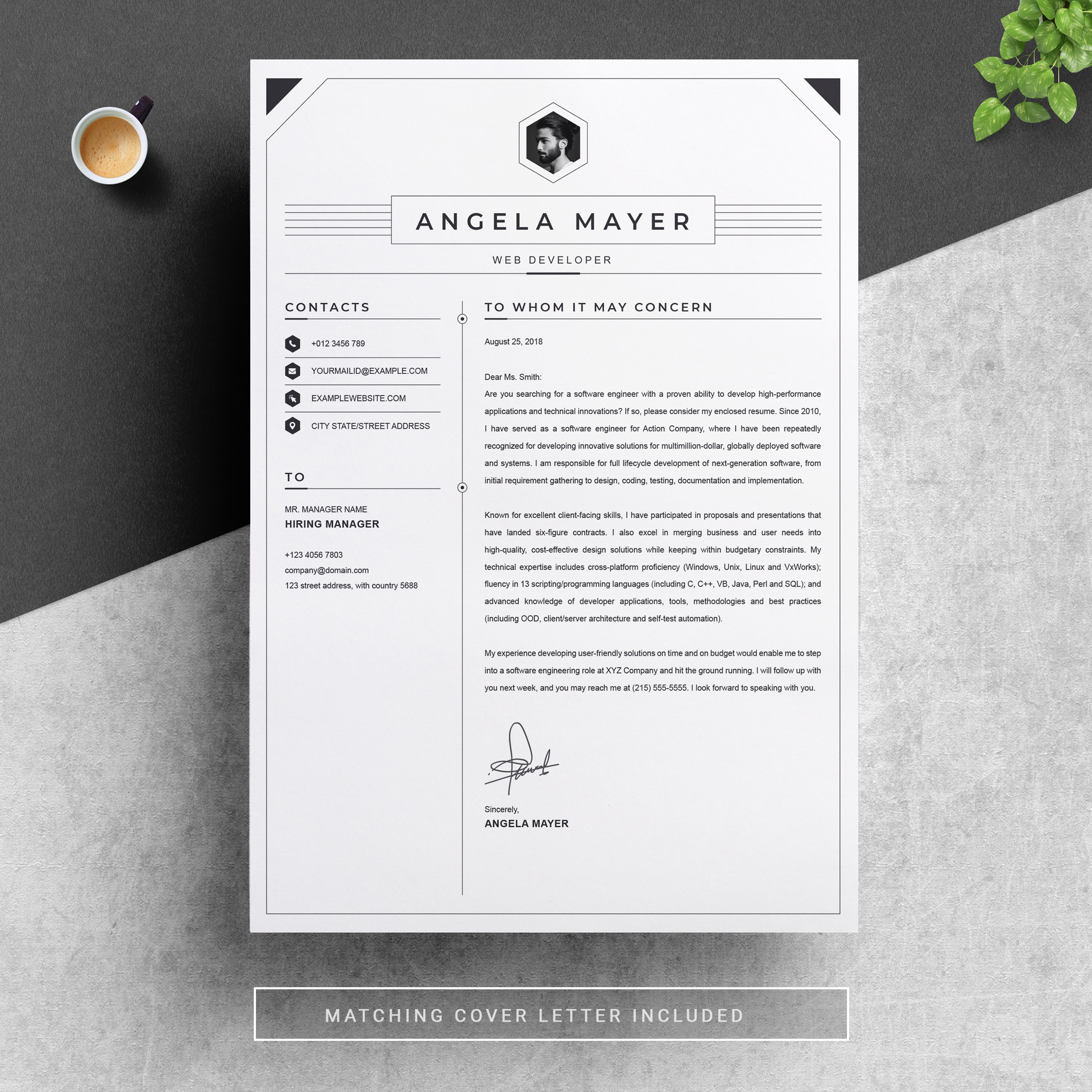 Angela Resume Template #80550