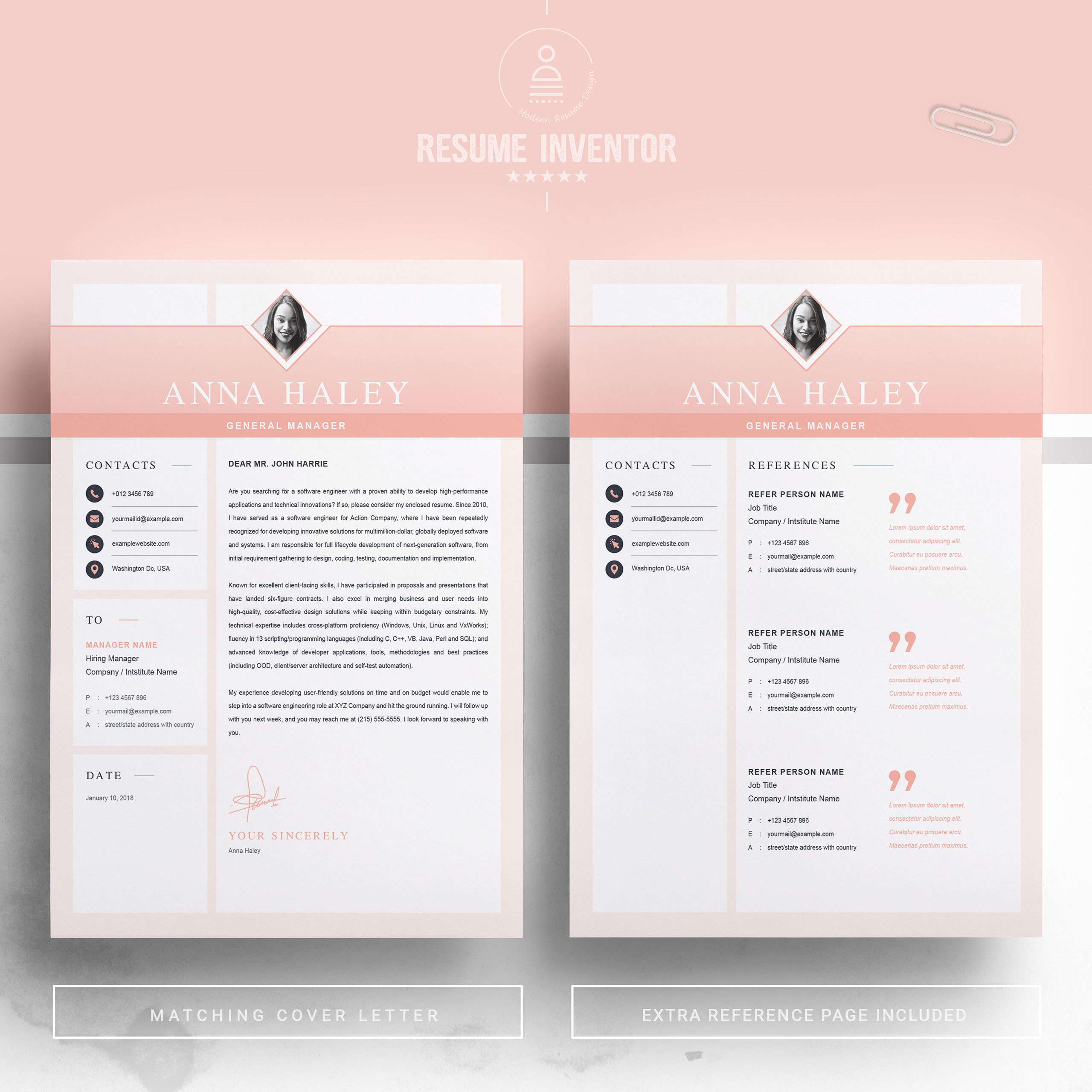 Anna Resume Template #84107