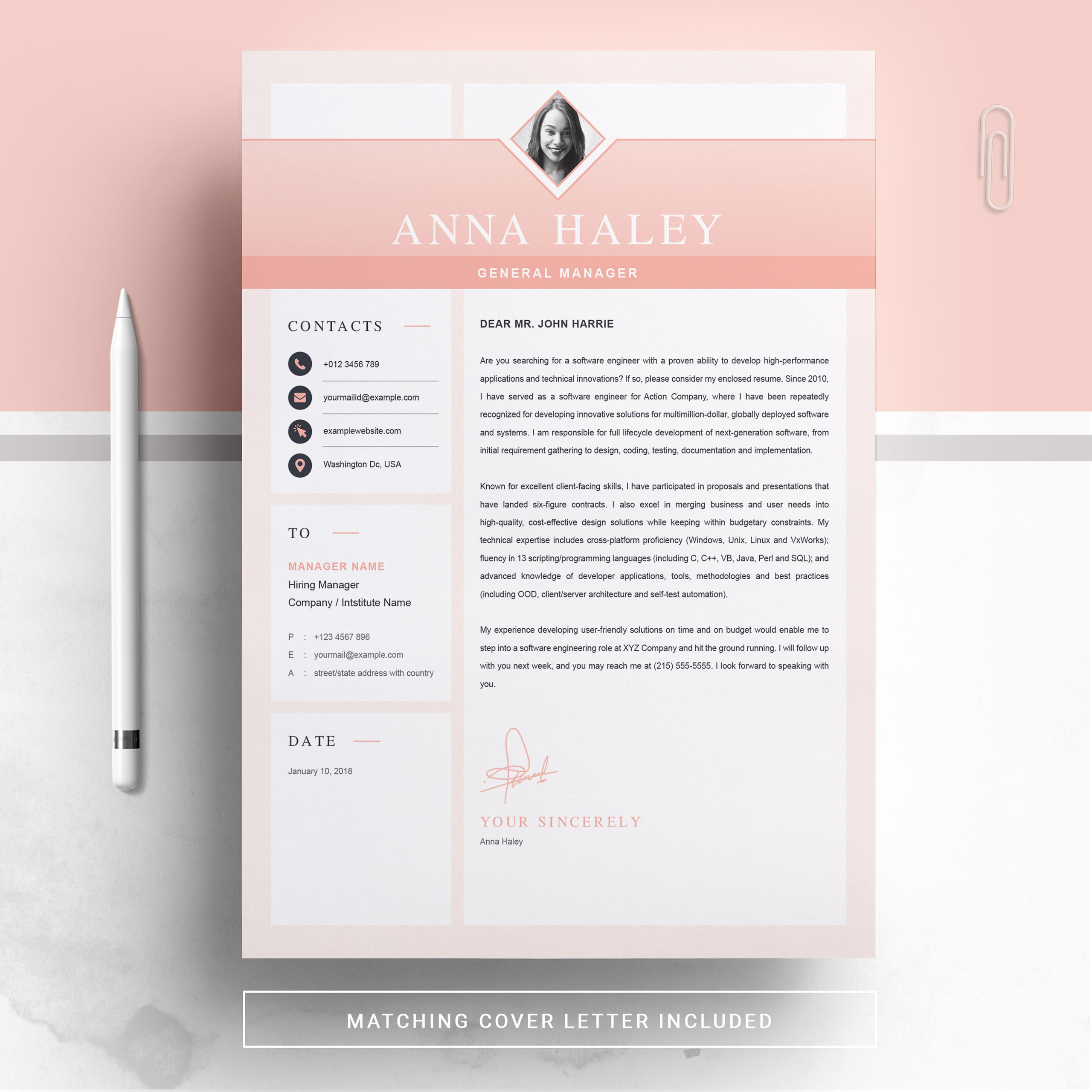 Anna Resume Template #84107