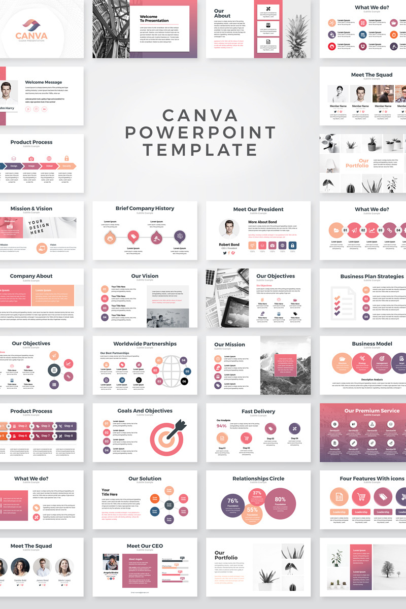 Canva Business Presentation PowerPoint Template 77848