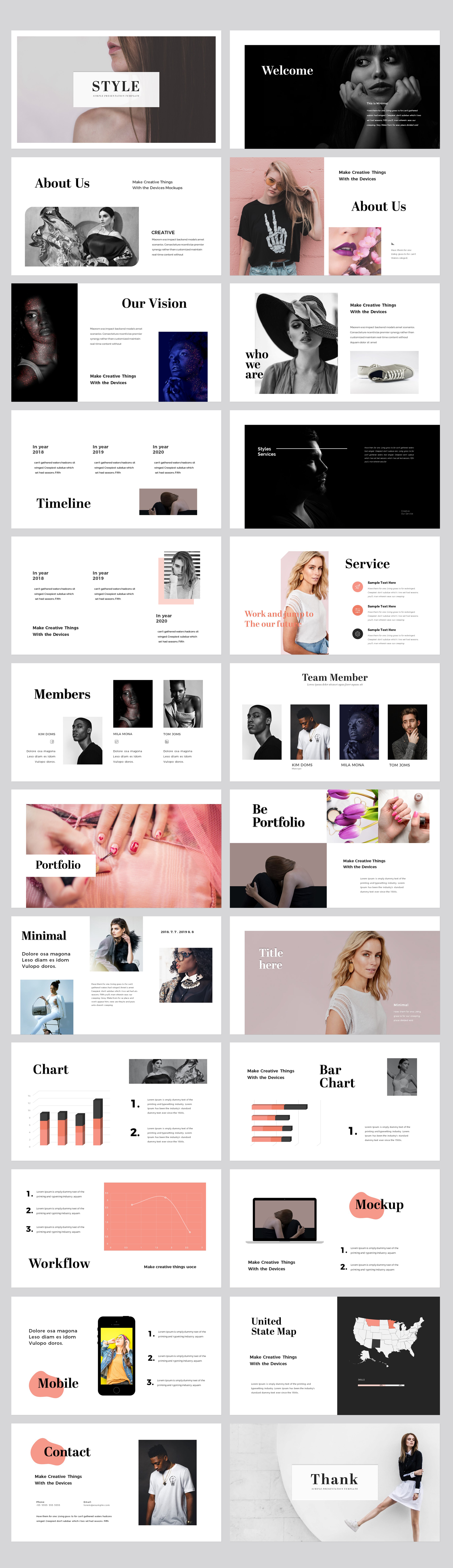 Style-Fashion PowerPoint Template #78498