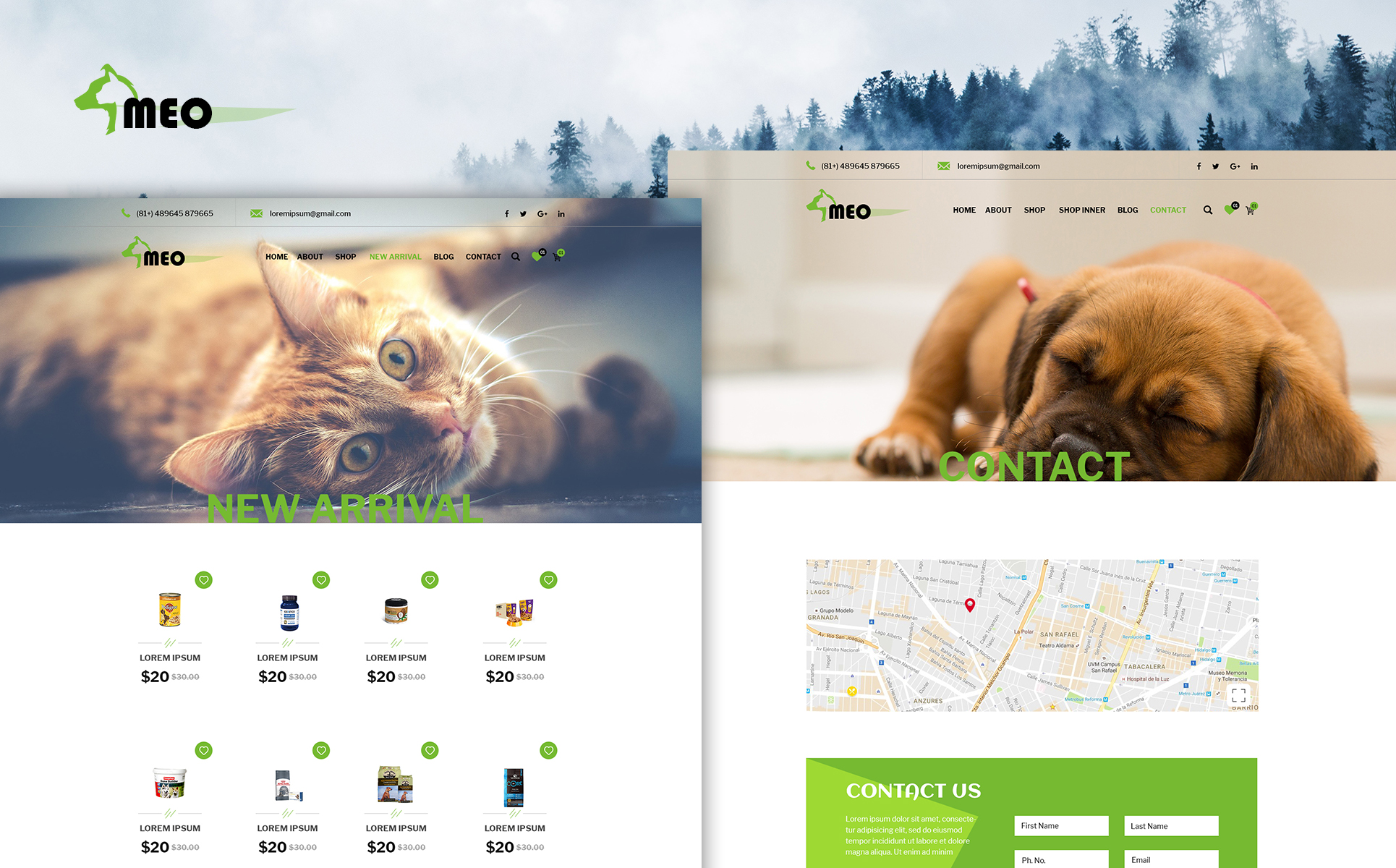 MEO - Multipurpose Ecommerce PSD Template #76363