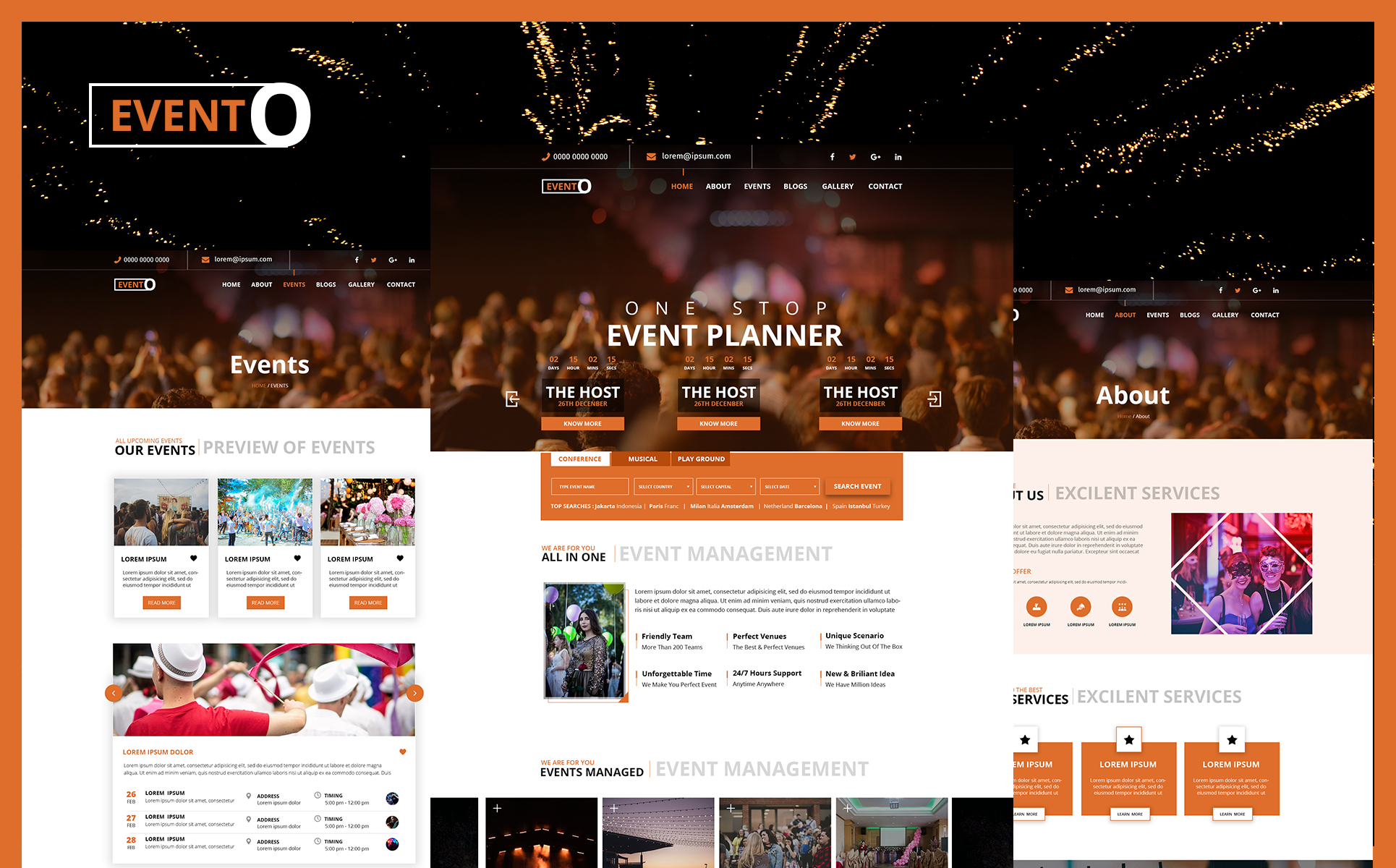 Evento PSD Template #78180