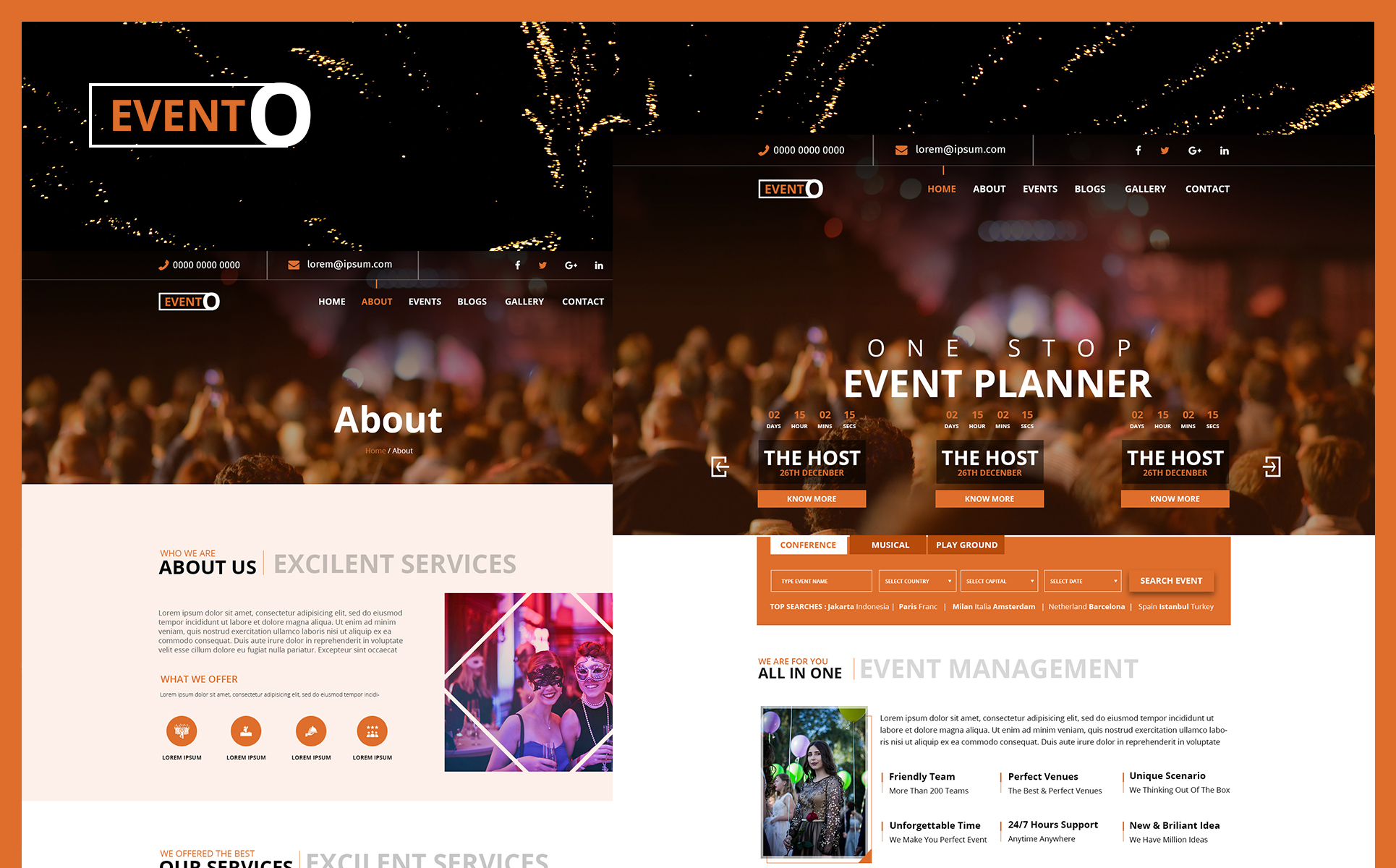 Evento PSD Template #78180