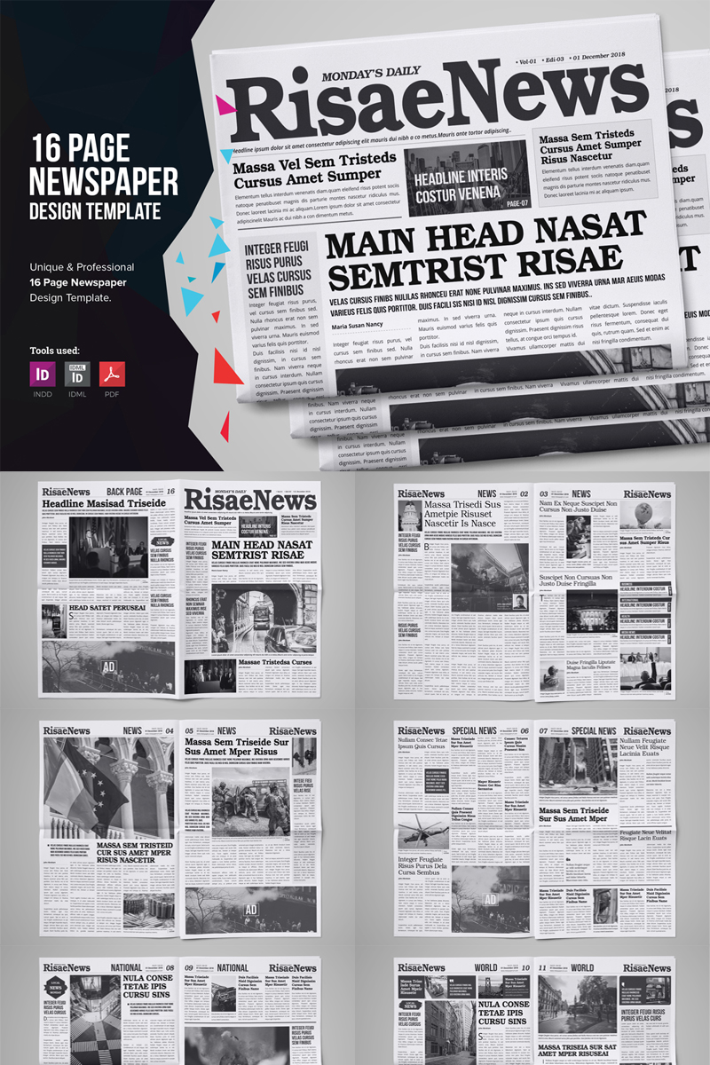 20 Newspaper Layout Examples Templates Design Ideas