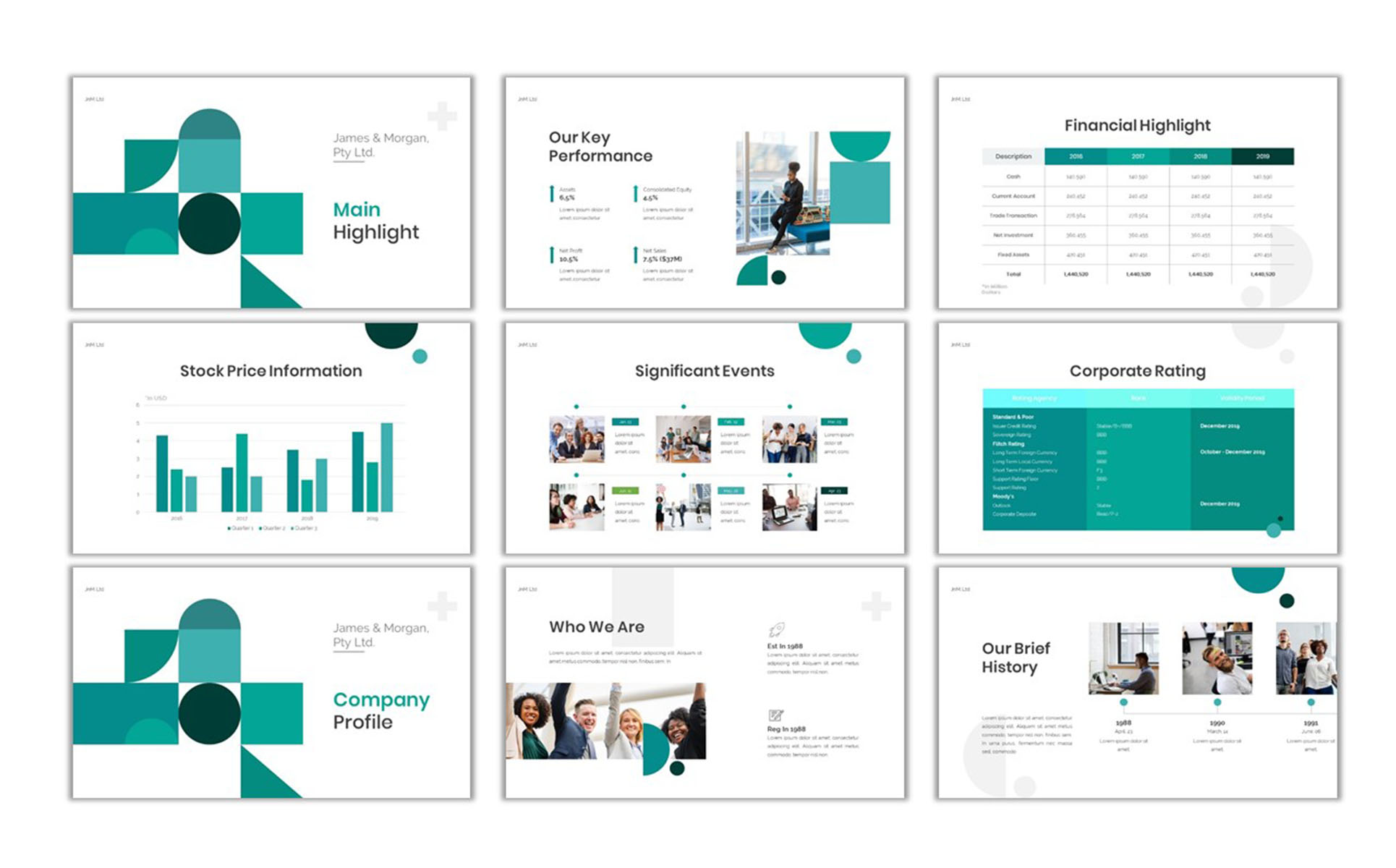 Annual Report PowerPoint Template #93647