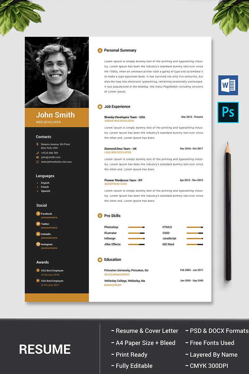 John Smith Resume Template #77957