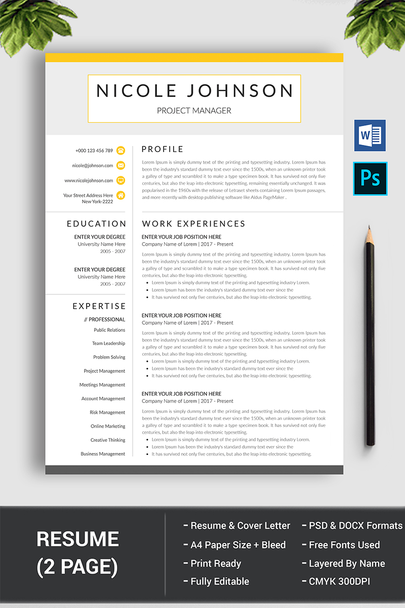 Nicole Johnson Resume Template #78381