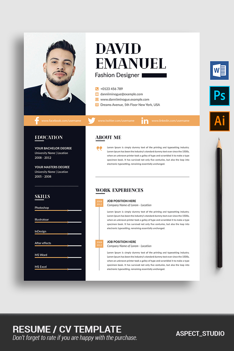 David Emanuel Resume Template #84068