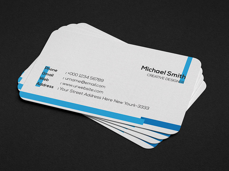 Michael Smith Minimalist Business Card Corporate Identity Template #85844