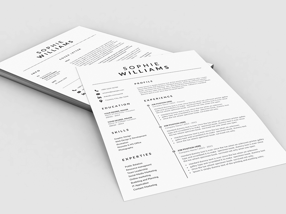 Sophie Williams Resume Template #87147