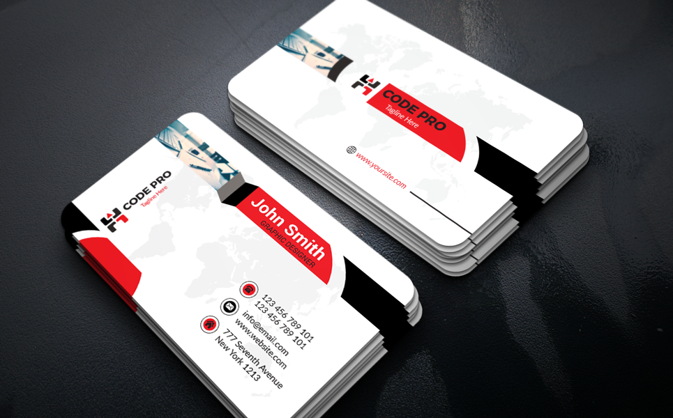 Code Pro Business Card Corporate Identity Template #75744