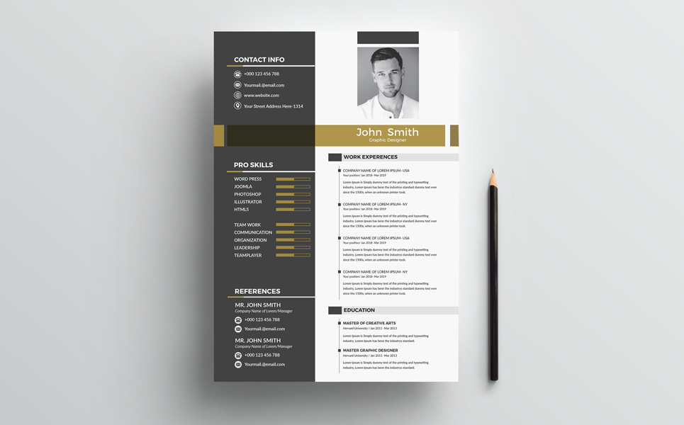 John Smith Resume Template #77401