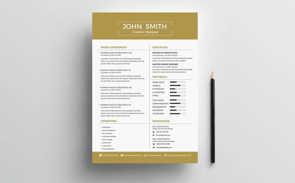 John Smith Resume Template #77935