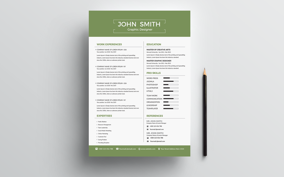 John Smith Resume Template #77935