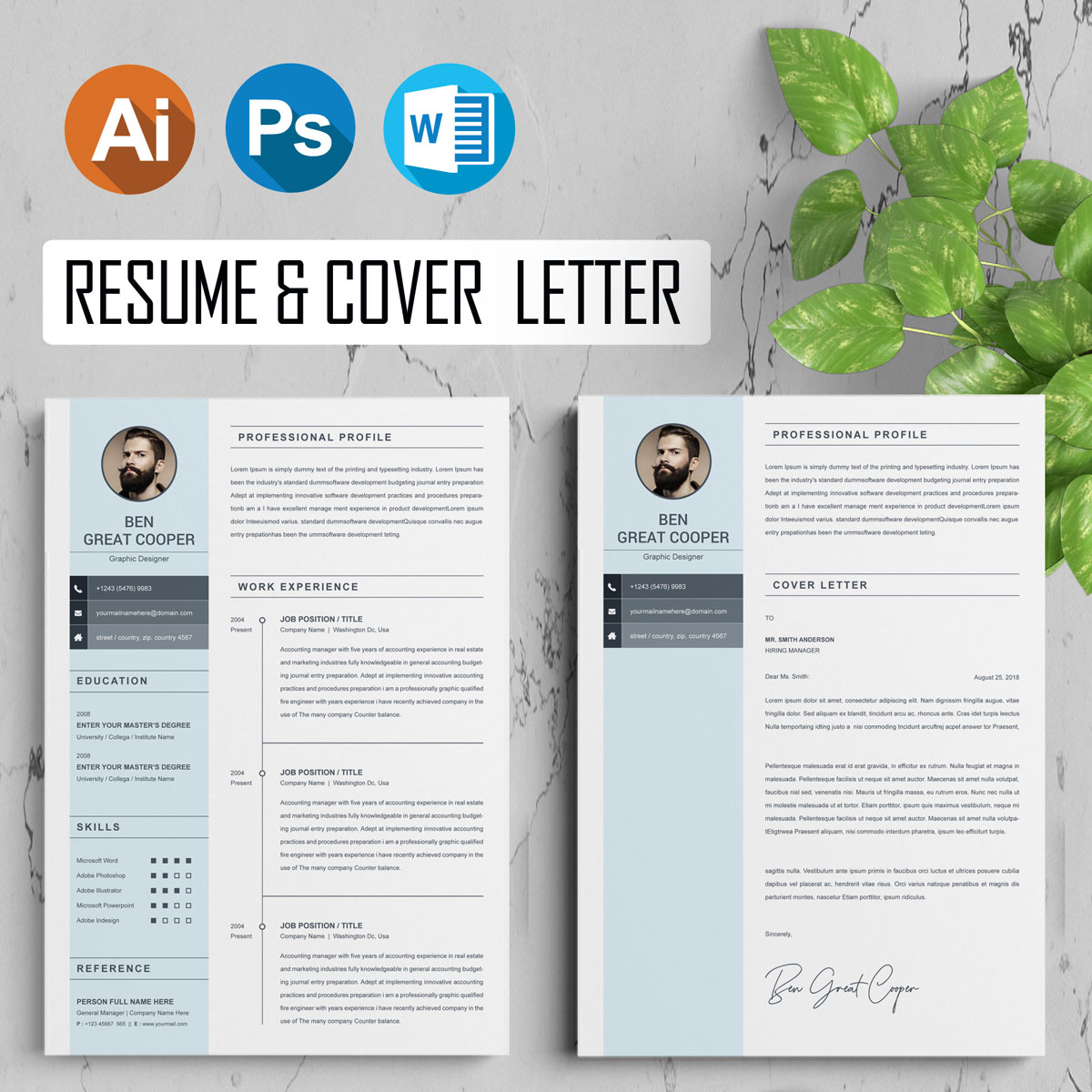 Ben Resume Template #87572