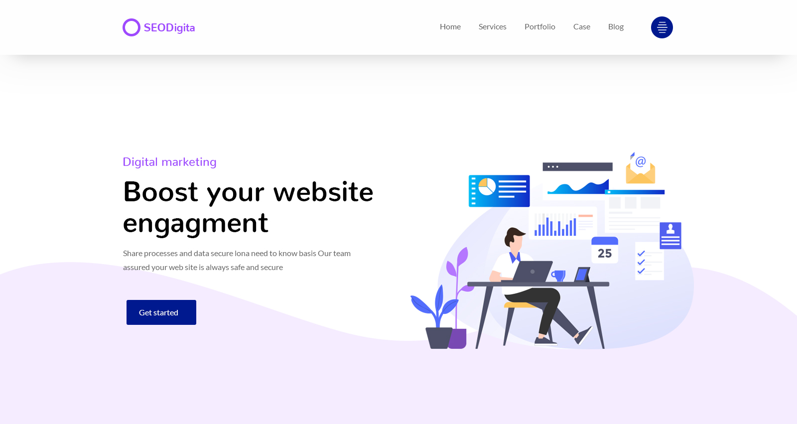 SEODigita - SEO and marketing PSD Template #76247