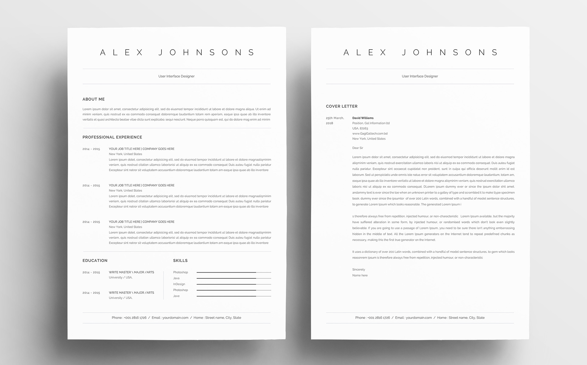 Alex Johnsons Resume Template #94786