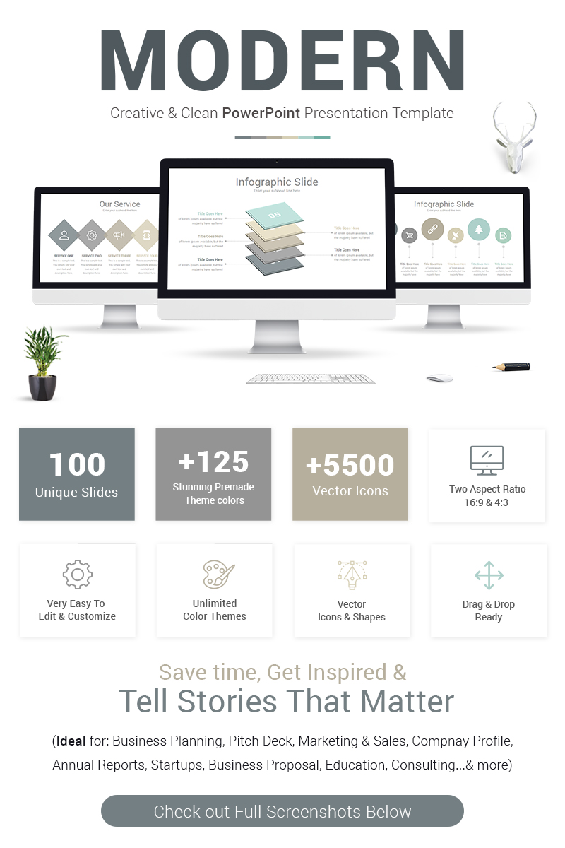 Modern PowerPoint Template #78460