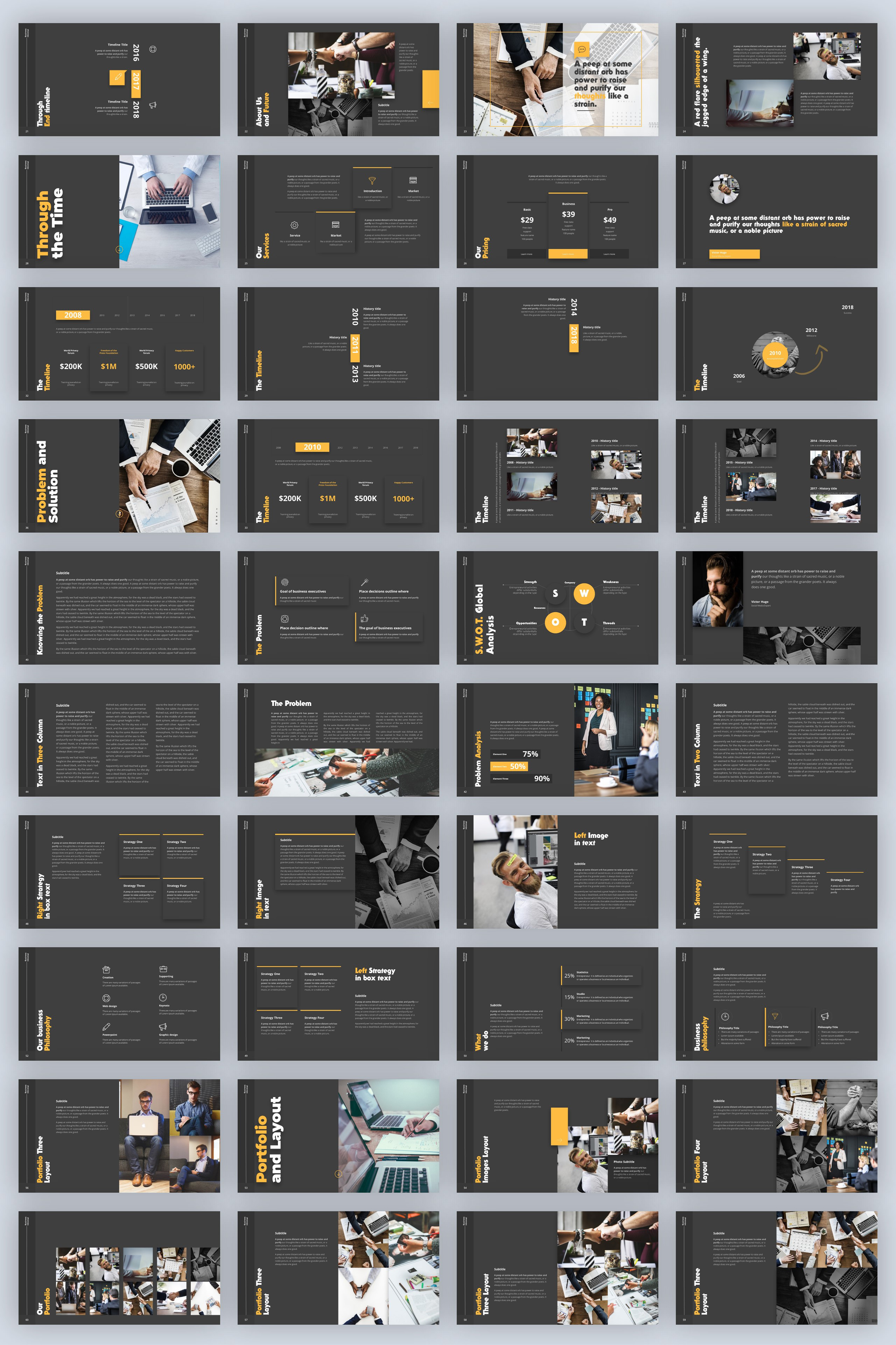 Business Minimal Geometric PowerPoint Template #79462