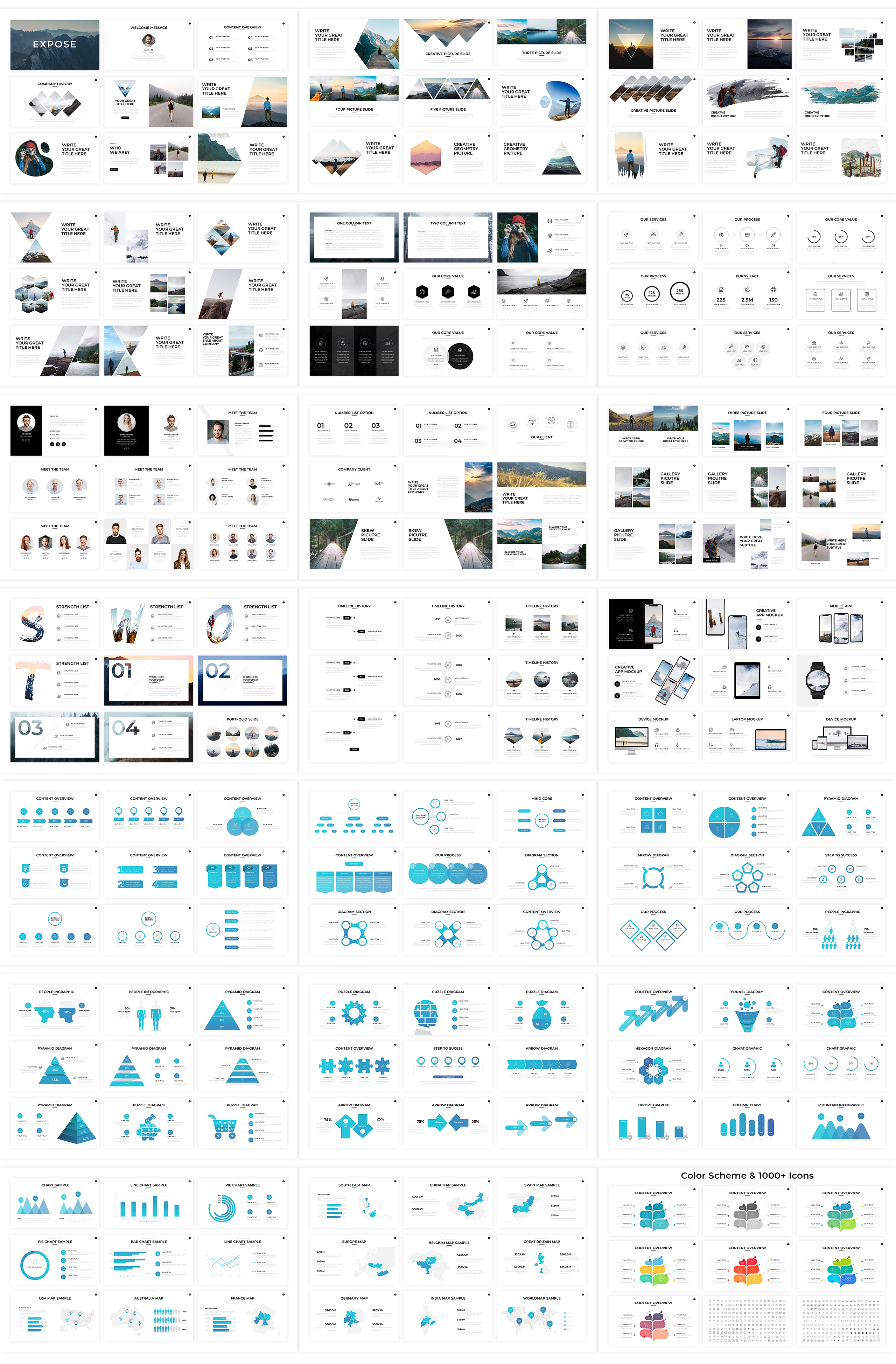 Expose - Creative 2019 PowerPoint Template #80324