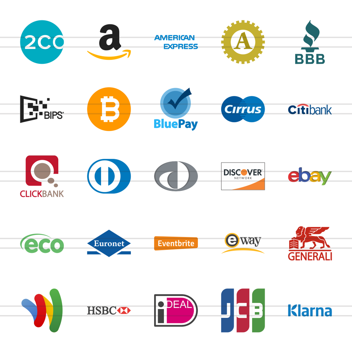50 Payment Methods Flat Multicolor Iconset Template #91012