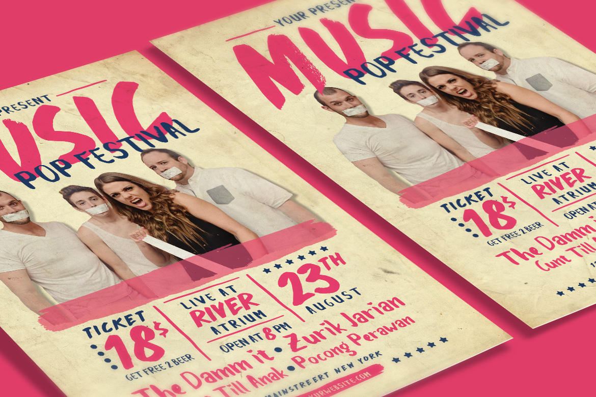 Pop Music Festival Corporate Identity Template Pop Music Festival Corporate Identity Template
