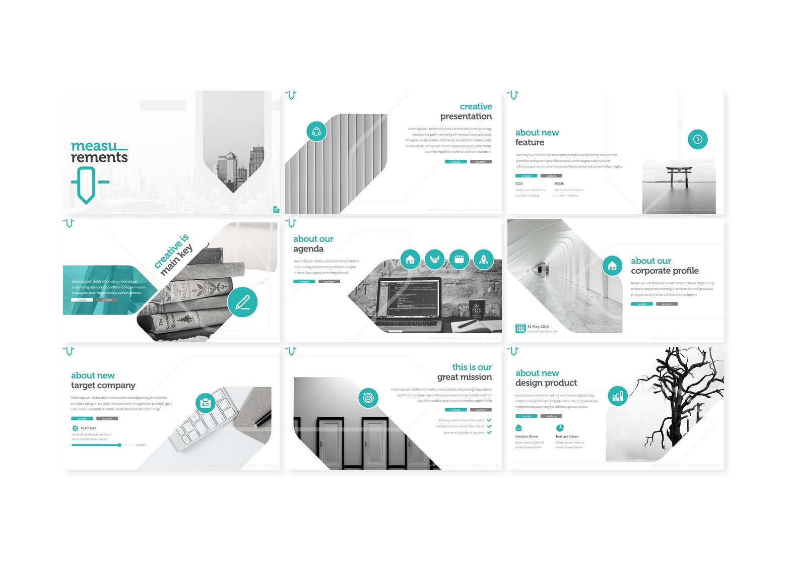 Measurement PowerPoint Template #95049