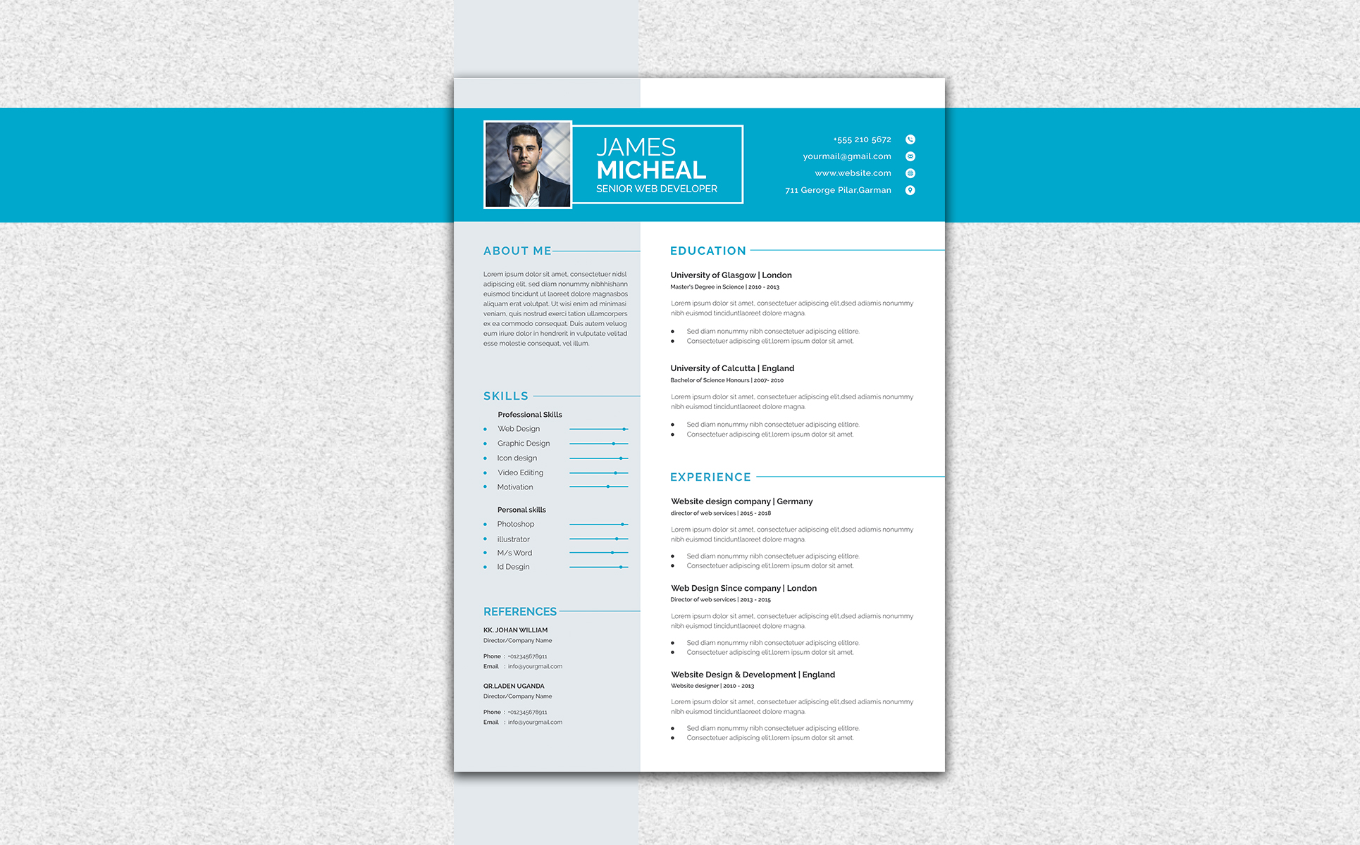 James Micheal Resume Template #98428
