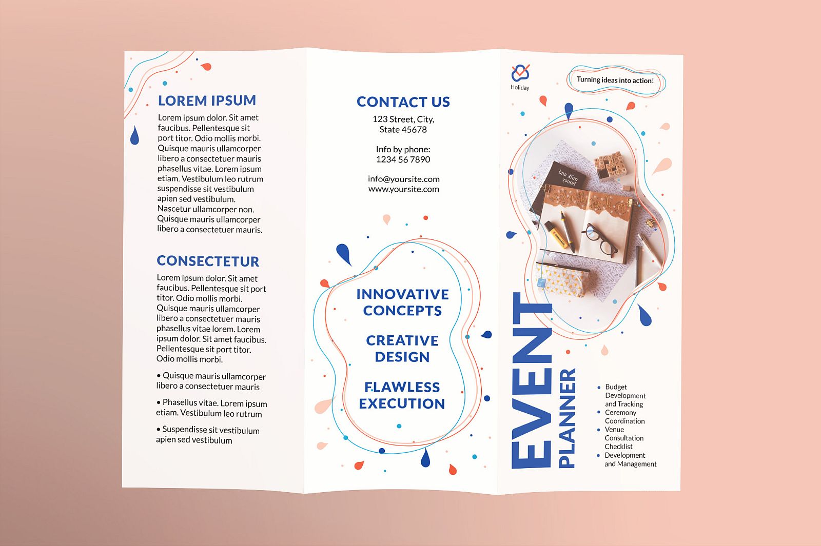 Event Management Brochure Trifold Corporate Identity Template Free Event Management Brochure Trifold Corporate Identity Template Free