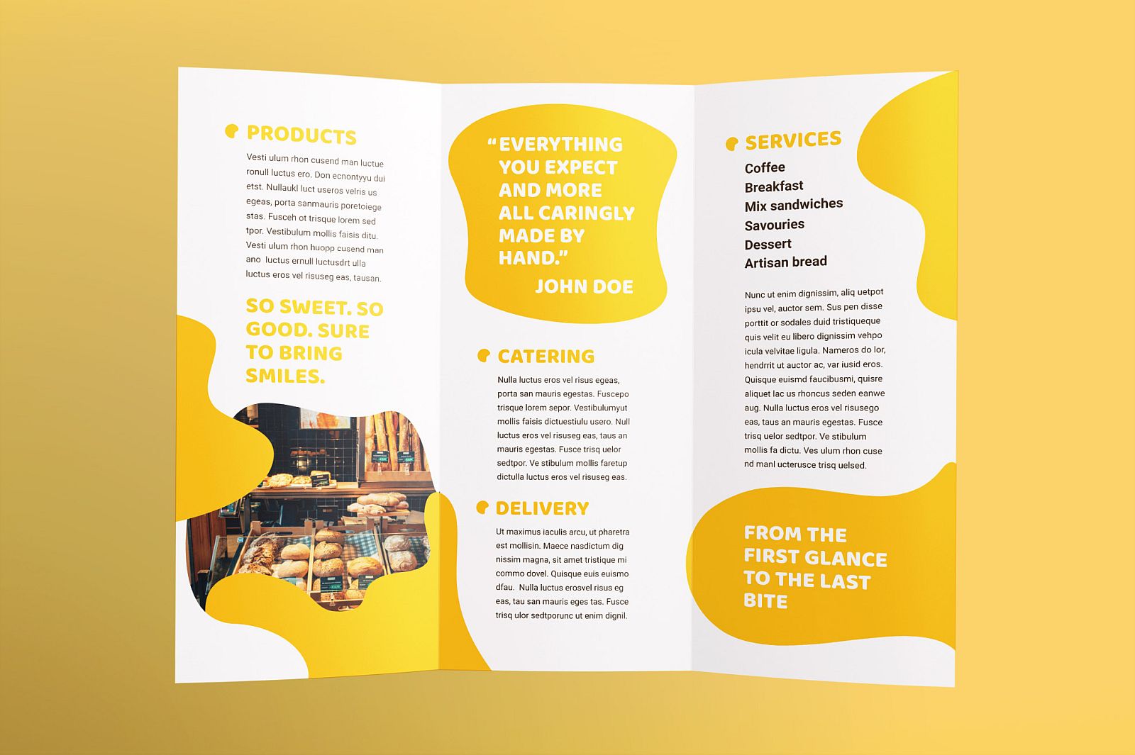 Bakery Cafe Brochure Trifold Corporate Identity Template Bakery Cafe Brochure Trifold Corporate Identity Template