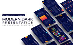 Modern Dark Presentation PowerPoint Template #87283