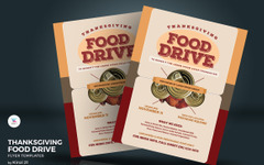 Thanksgiving Food Drive Flyer Corporate Identity Template #85009
