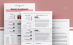 Rose Resume Template #76563