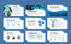 Diving School Presentation PowerPoint Template