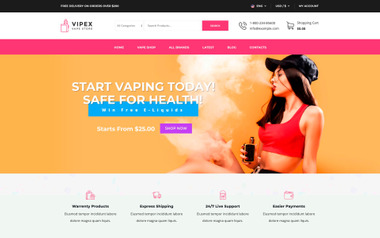 Vipex - Vape Store WooCommerce Theme #94296