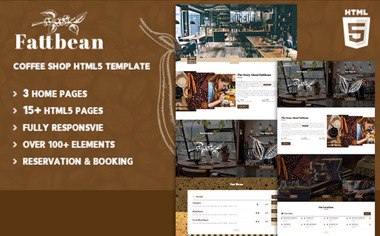 Fattbean | Coffee Shop & Barista HTML5 Website Template #101804