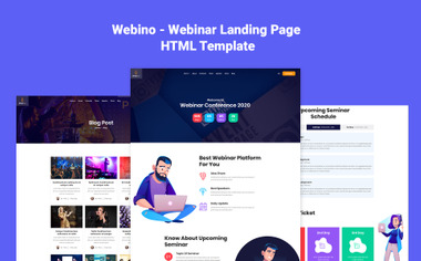 Webino - Webinar Landing Page Website Template #144038
