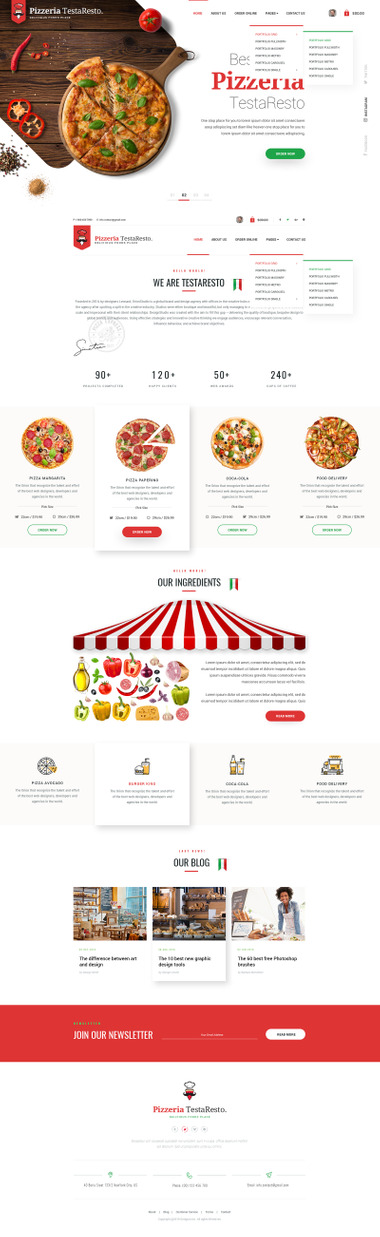 Pizzeria - Bootstrap HTML Template #295200