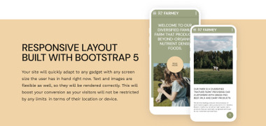 Farmey - Dairy Farm HTML5 Website Template #191920