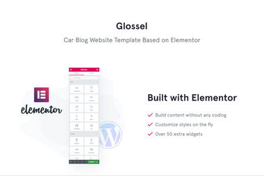 Glossel - Car Blog Website Template based on WordPress Elementor Theme ...