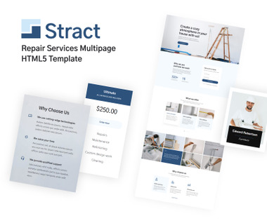 Stract - Repair Service Website Template #187952