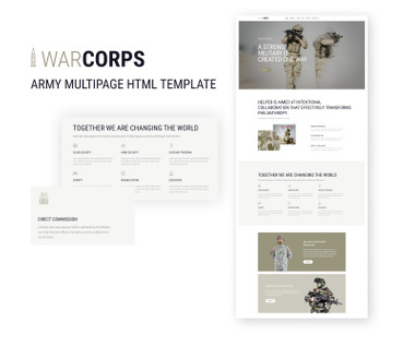 WarCorps - Military Service & Army HTML5 Template #197207
