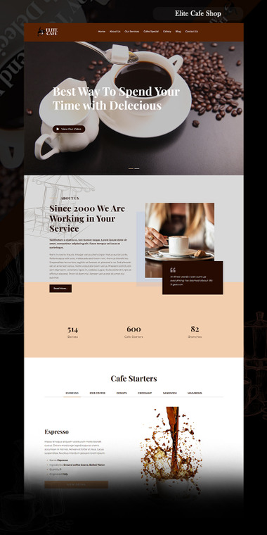 Elite - Restaurant and Cafe HTML Template #254217