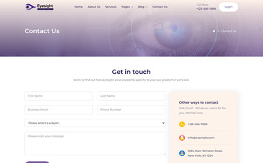 Eyesight - Eye Care Website HTML Template #351408