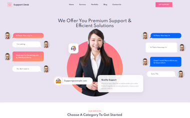 SupportDesk HTML Website Template #270448