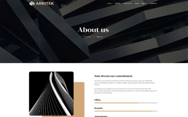 Arkitek - Architecture and Interior Responsive HTML5 Template #230366