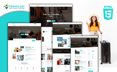 Travelski Responsive Travel Agency HTML5 Template #190827