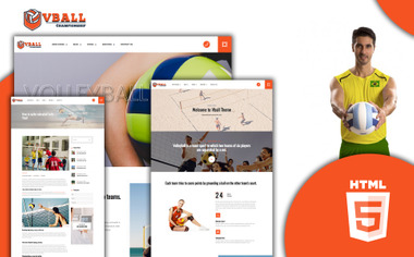 Vball - Volleyball Sports HTML5 Website template #192870